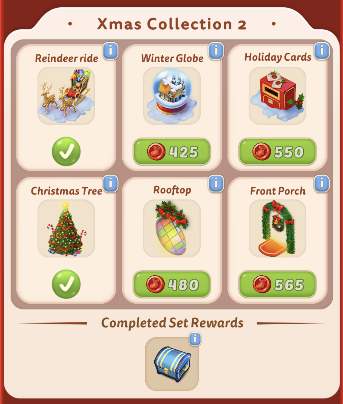 Merge Mansion Item List